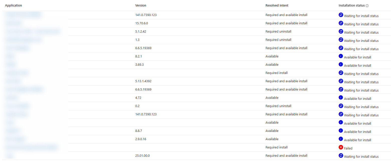 Intune e Managed Apps: Waiting for install status